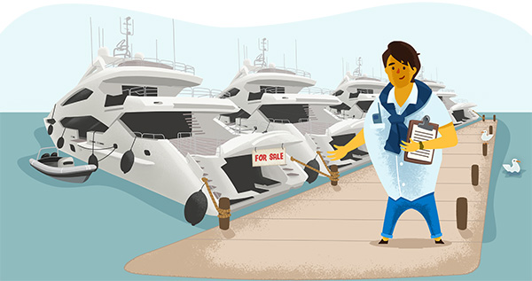 Boat dealers store